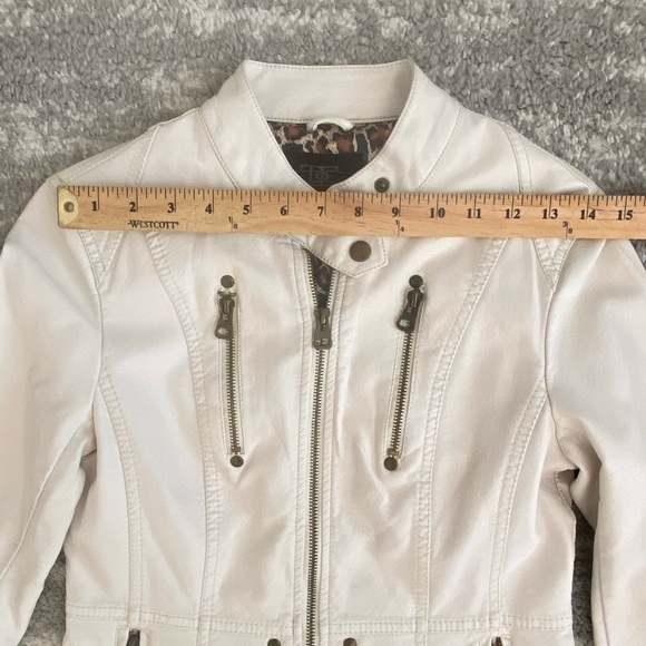 TCEC | Jackets & Coats | Tcec Faux Leather Animal Print Lining Cream ...